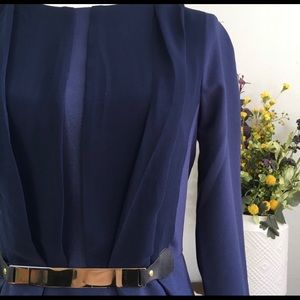 ASOS | Dresses | Nwt Asos Navy Sheath Dress With Gold Hardware | Poshmark